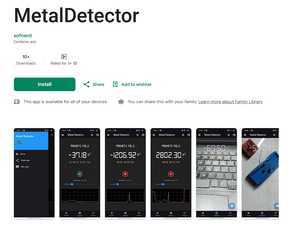 Metal Detector App – Sofnerds